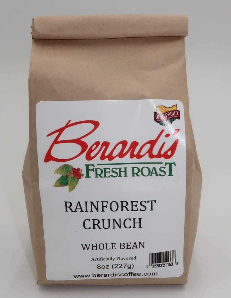 Berardi's Fresh Roast Rainforest Crunch Whole Bean Coffee 8oz Bag ...
